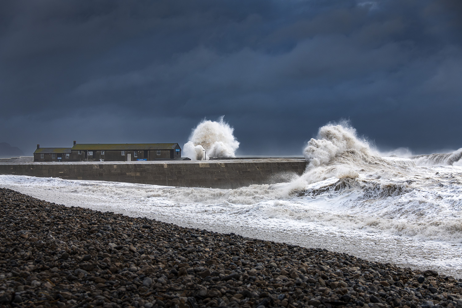 Storm Ciaran at Lyme Regis - James Loveridge Photography