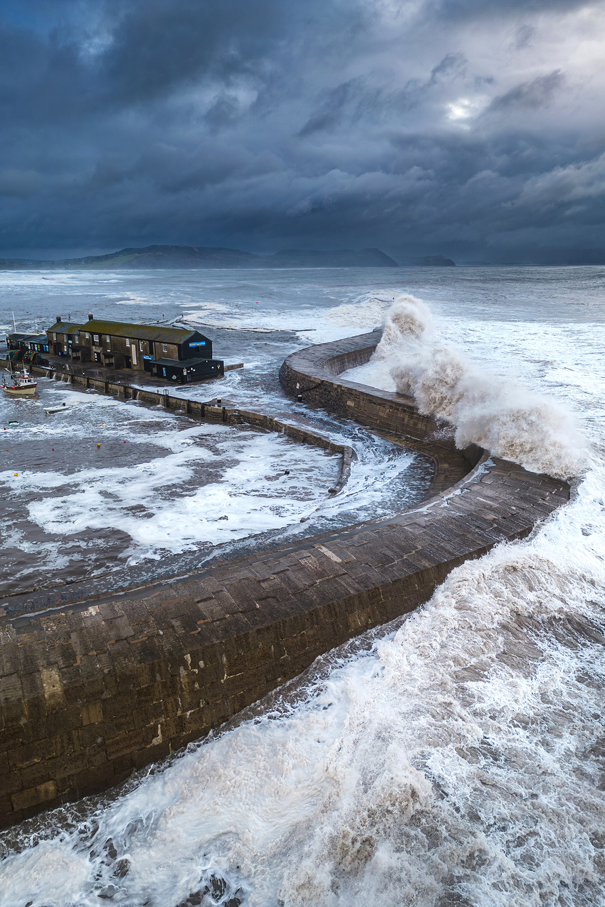 Storm Ciaran at Lyme Regis 3 - James Loveridge Photography